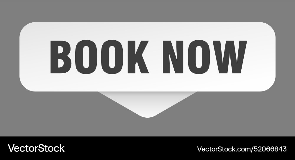 Book now sticker sign isolated on gray Royalty Free Vector