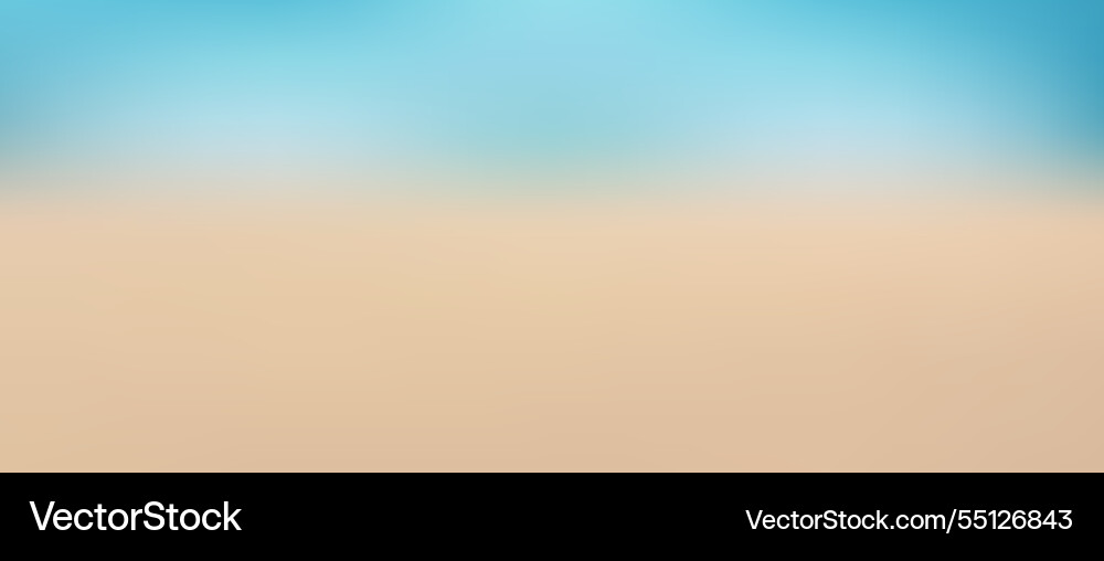 Calm and serene beach background in soft blue Vector Image