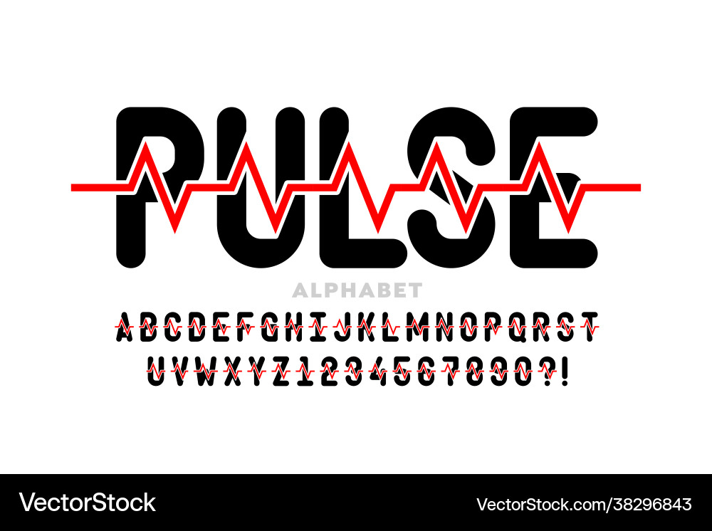 Heart Pulse Font Pictures ECGs Of A Normal Heart Rate, Artwork Stock