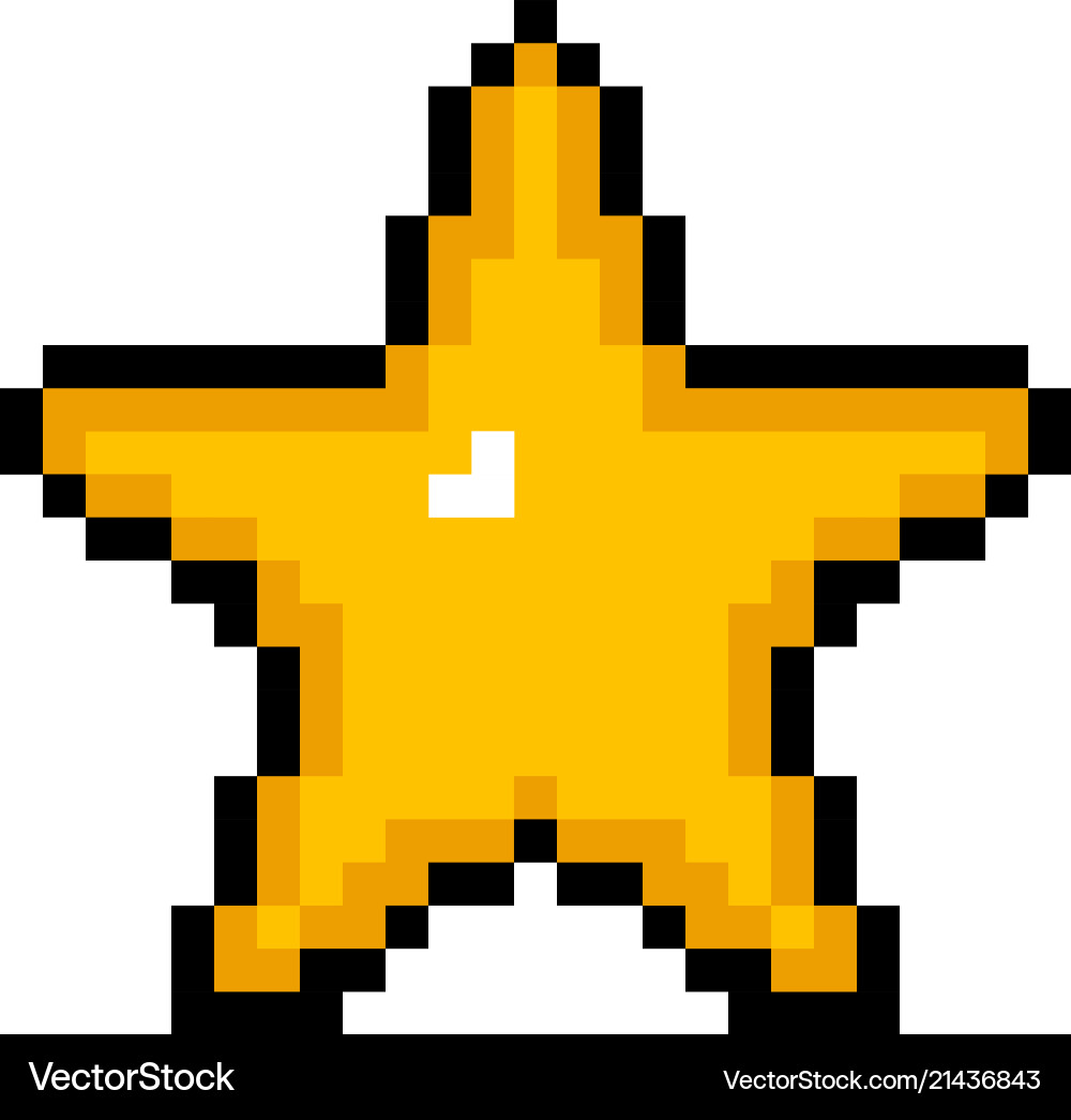 Isolated pixelated star shape icon Royalty Free Vector Image