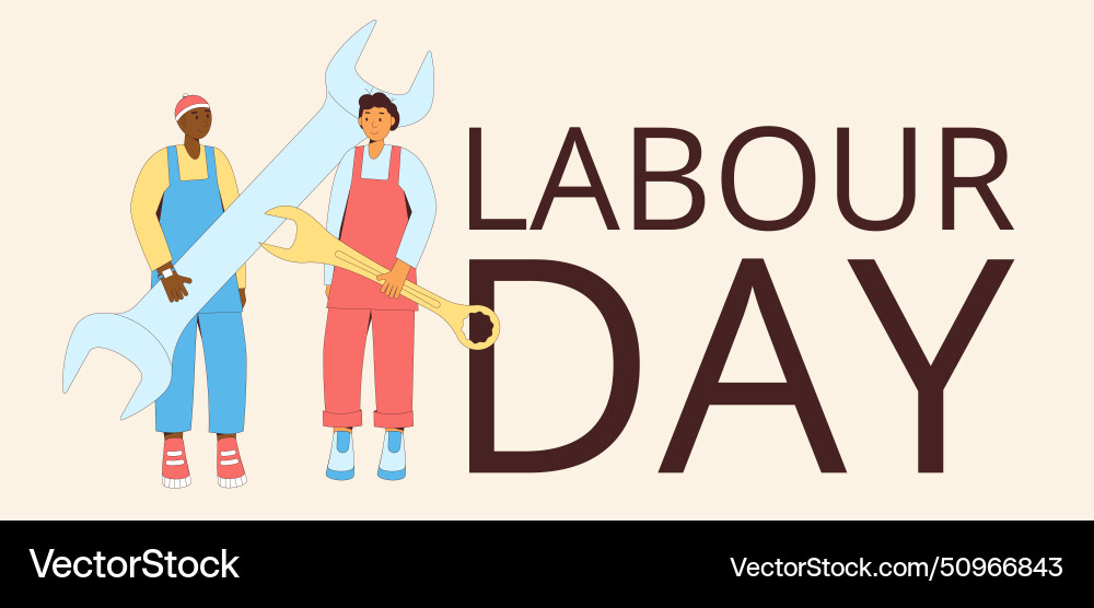 Labour day card international workers banner Vector Image