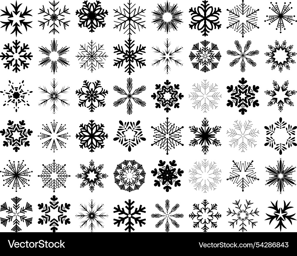 Snowflakes Royalty Free Vector Image - VectorStock