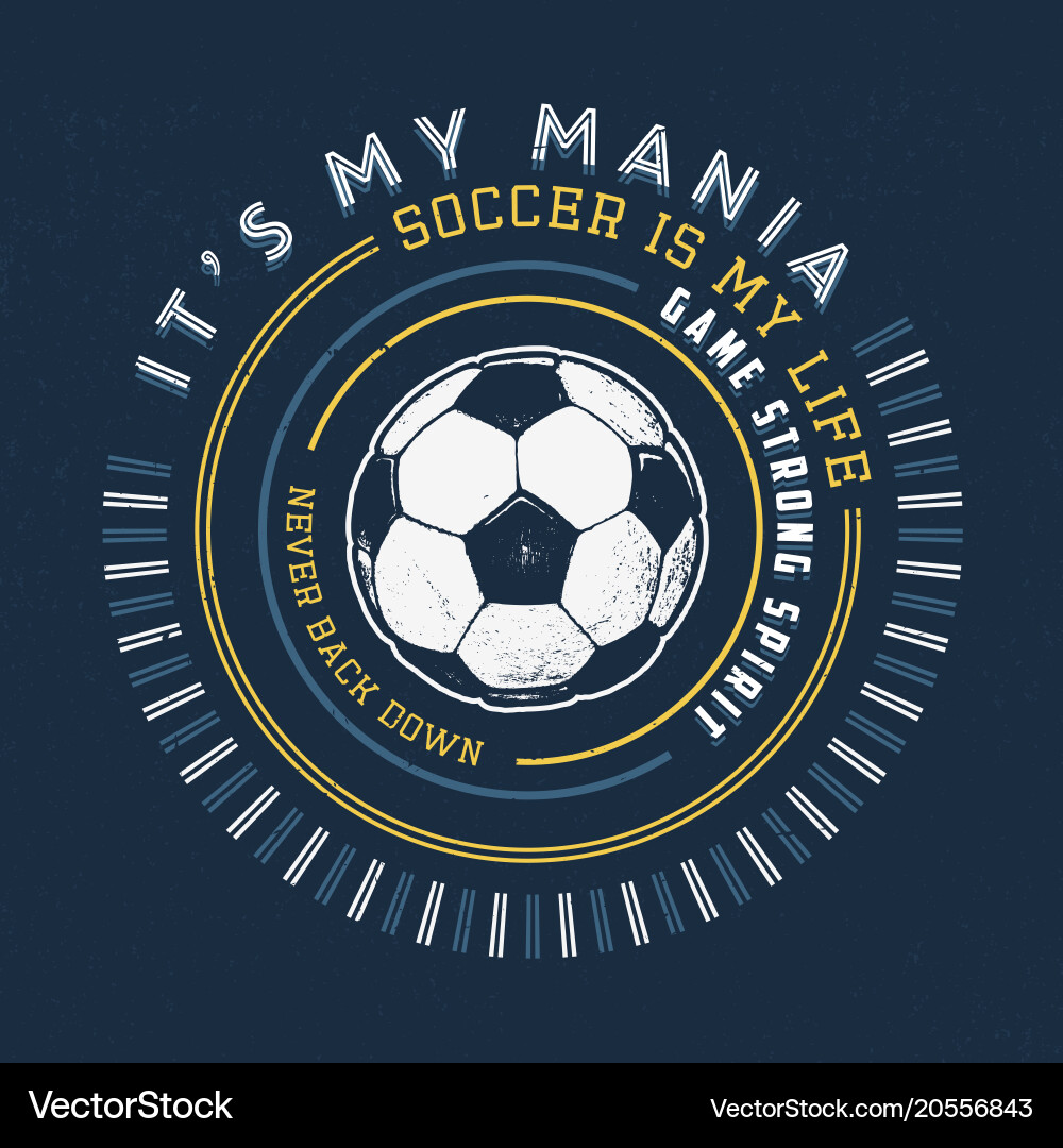 Soccer mania handmade Royalty Free Vector Image