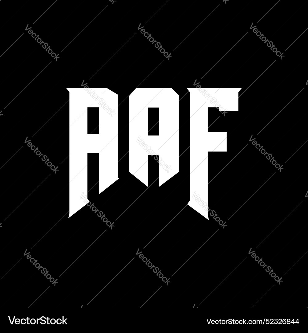 Aaf letter logo design for technology company Vector Image