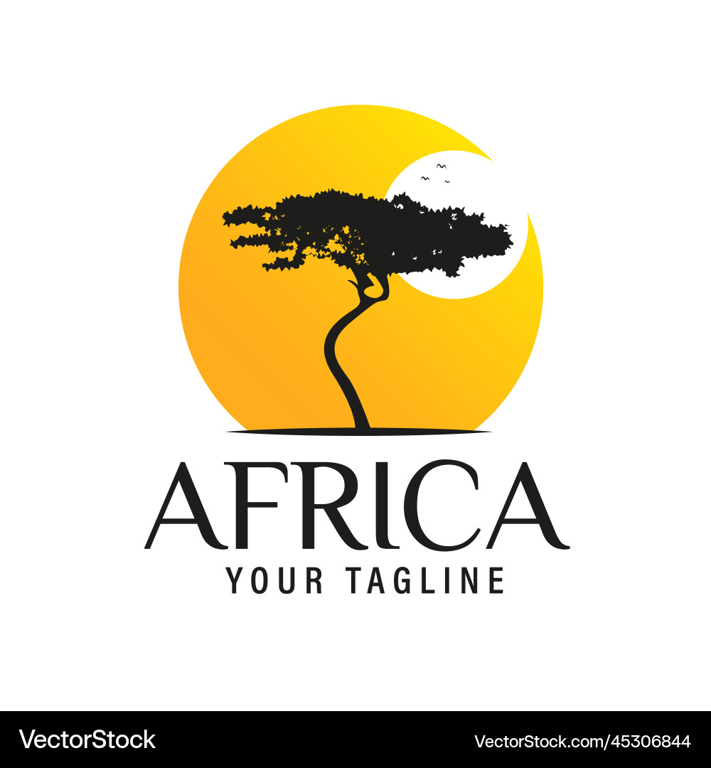 African Logo Design Flat Africa Logo Design Stock Image Stock