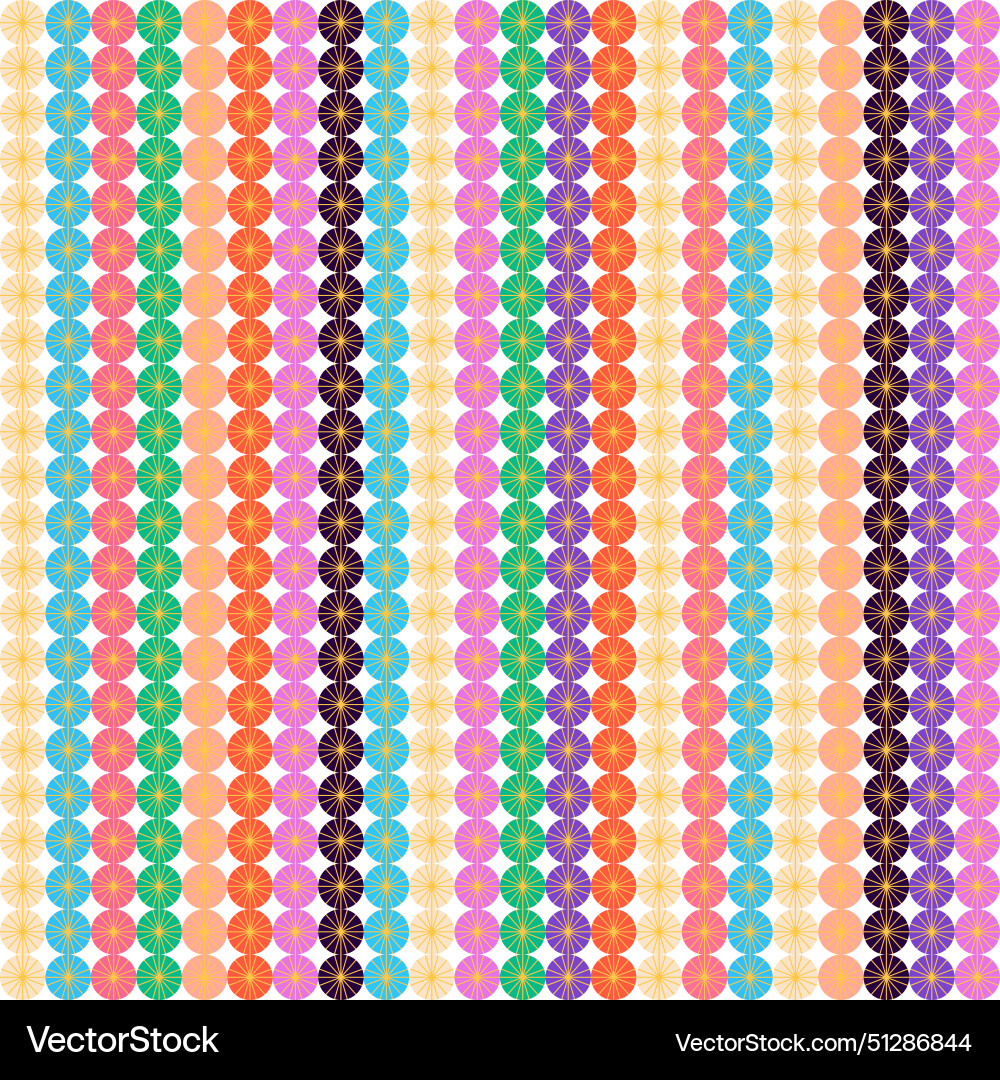 Artdeco circus circle seamless pattern Royalty Free Vector