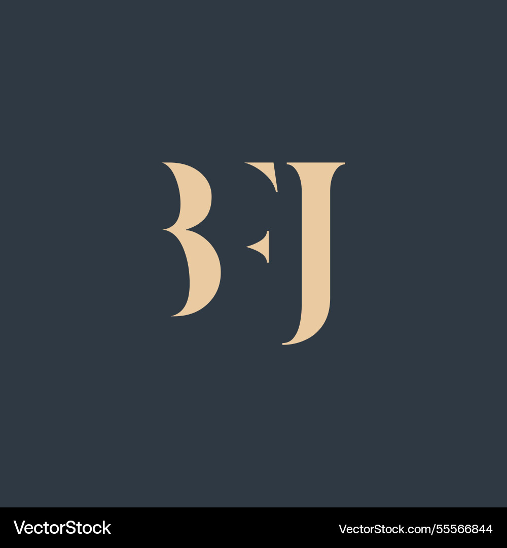 Bfj abstract letter logo Royalty Free Vector Image