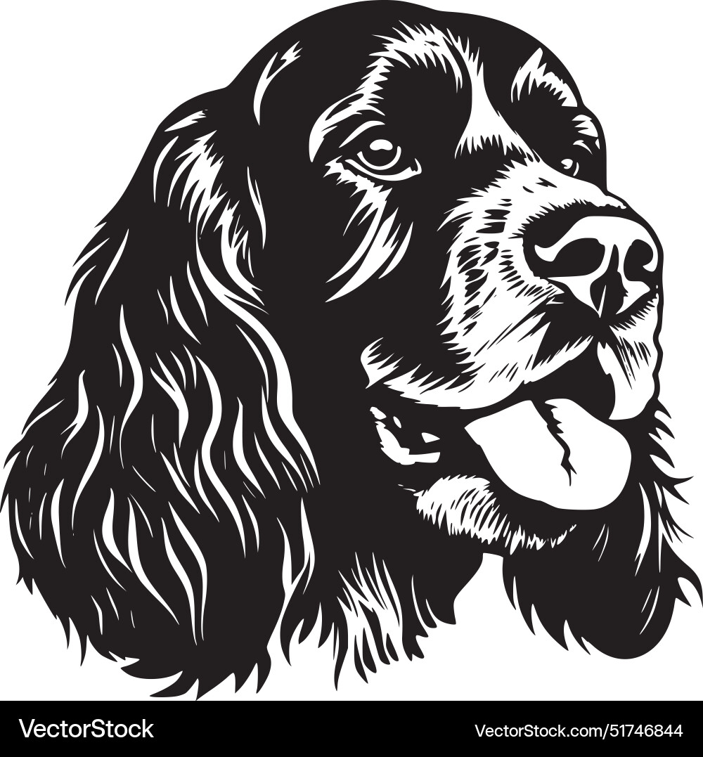 Cocker spaniel - minimalist and flat logo Vector Image
