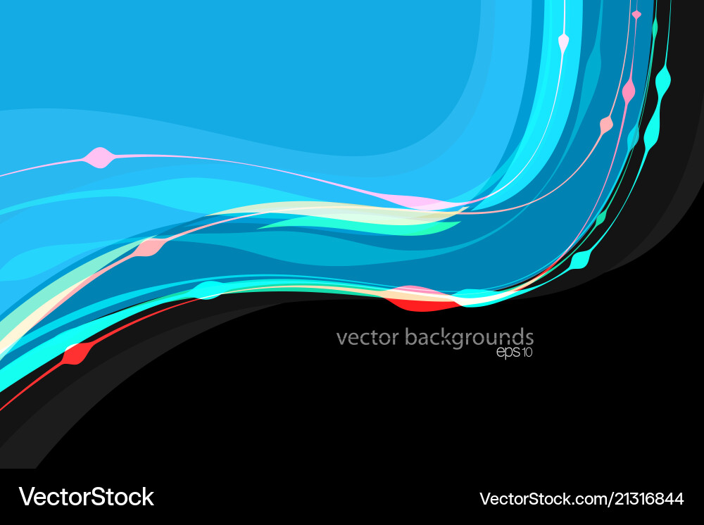 Colorful curved Royalty Free Vector Image - VectorStock