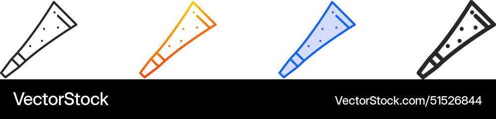 Cornet iconthin linear gradient blue stroke Vector Image