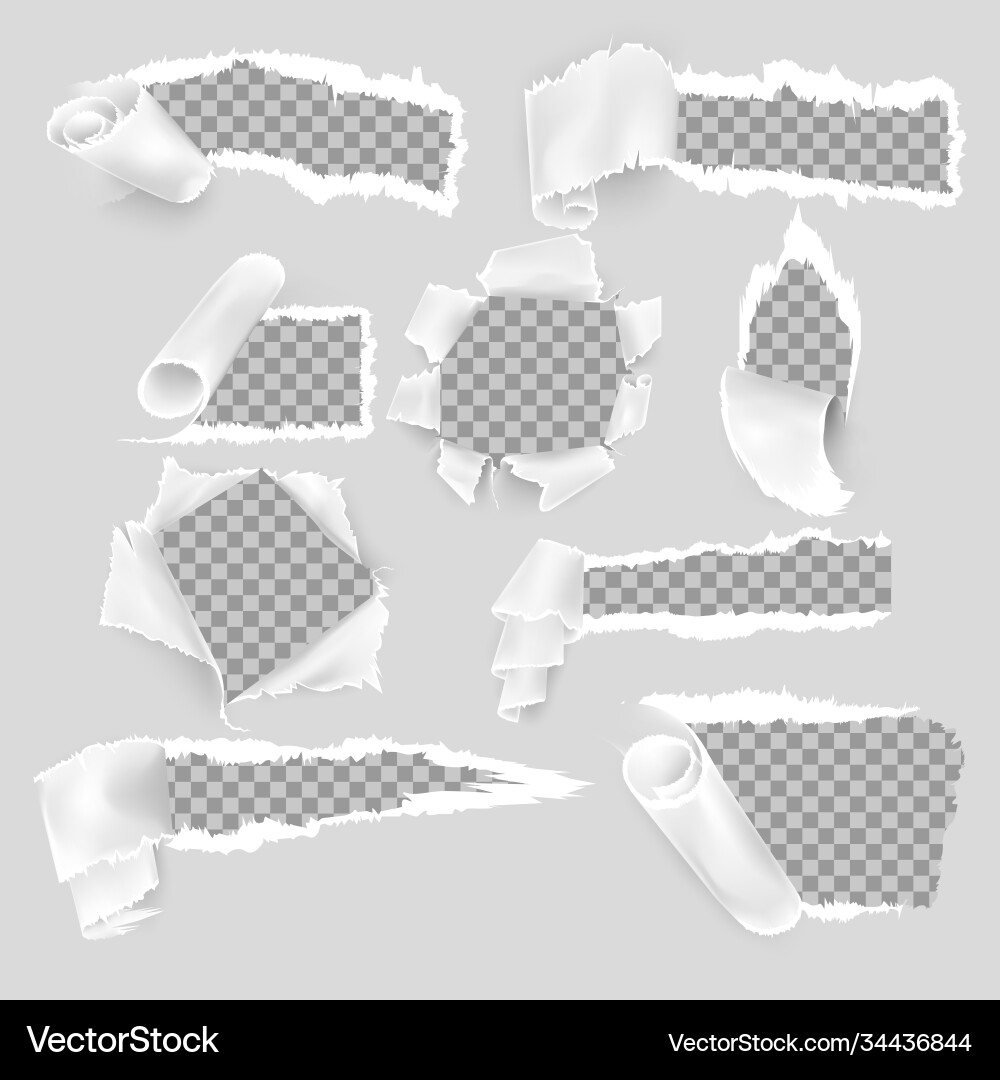 Creative paper cut craft style frame set Vector Image