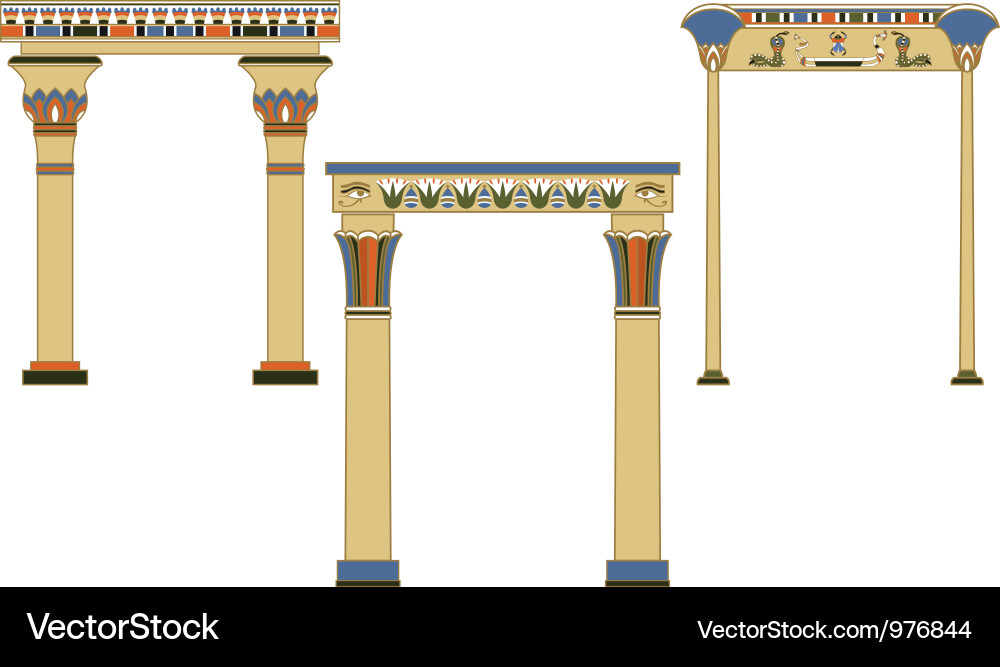 Egyptian arch Royalty Free Vector Image - VectorStock