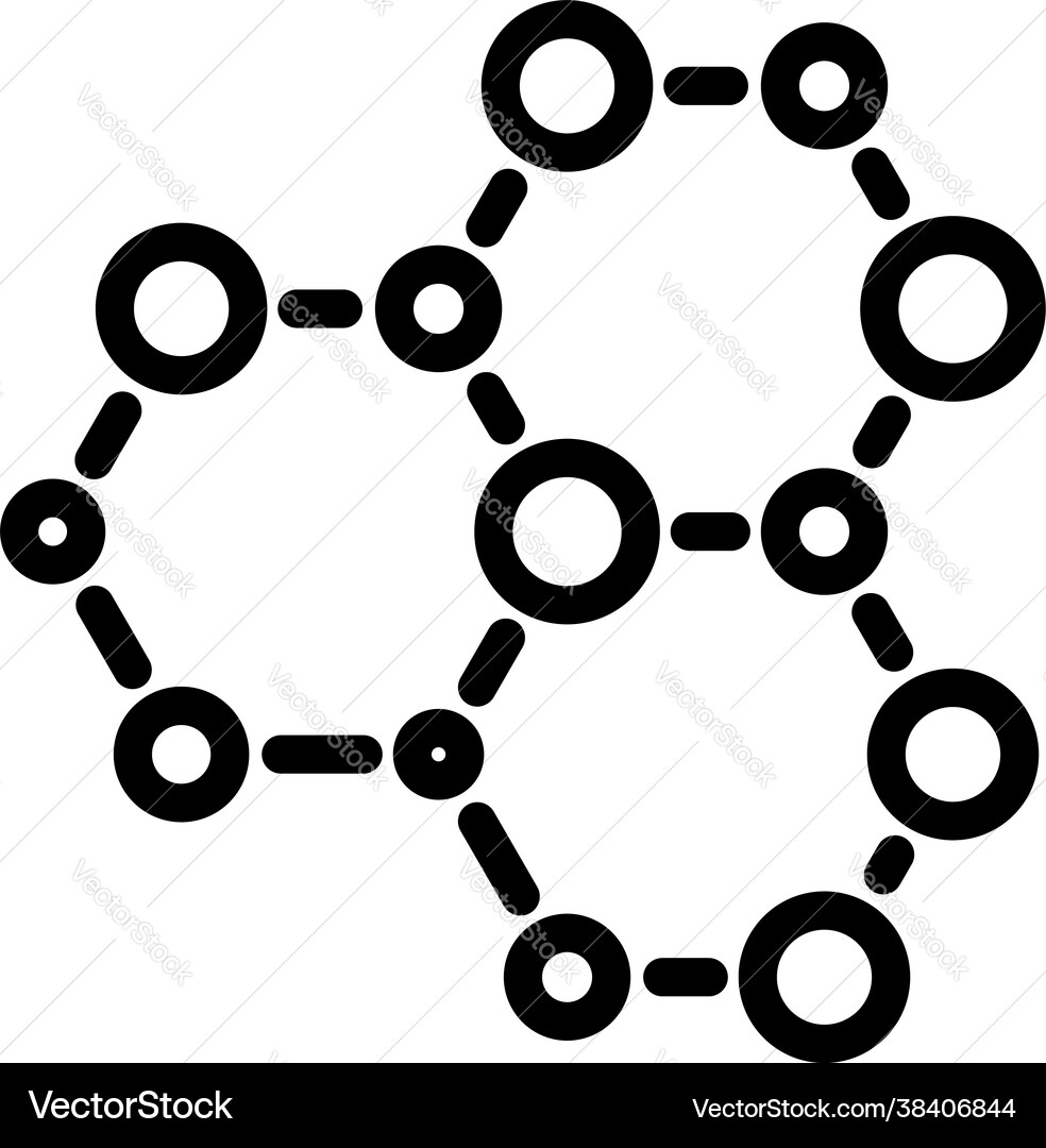 Icon chemistry hexa connection Royalty Free Vector Image