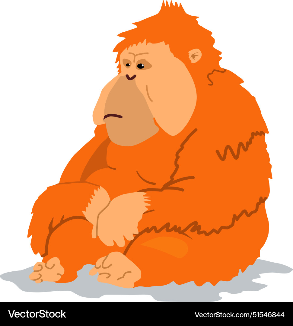 Orangutan monkey cartoon Royalty Free Vector Image