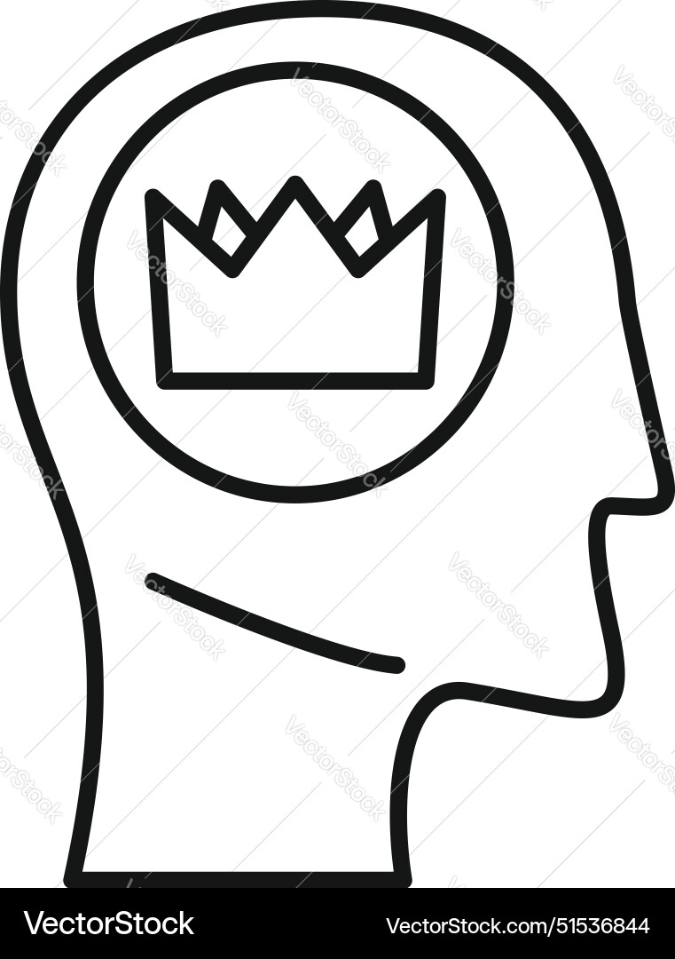 Simple representing someone thinking Royalty Free Vector