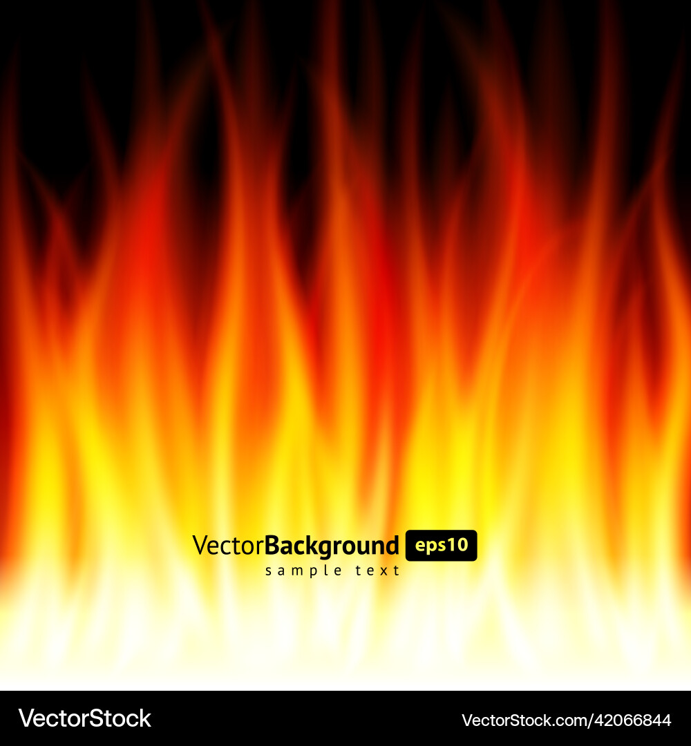 Smooth vertical burning fire blaze heat flammable Vector Image