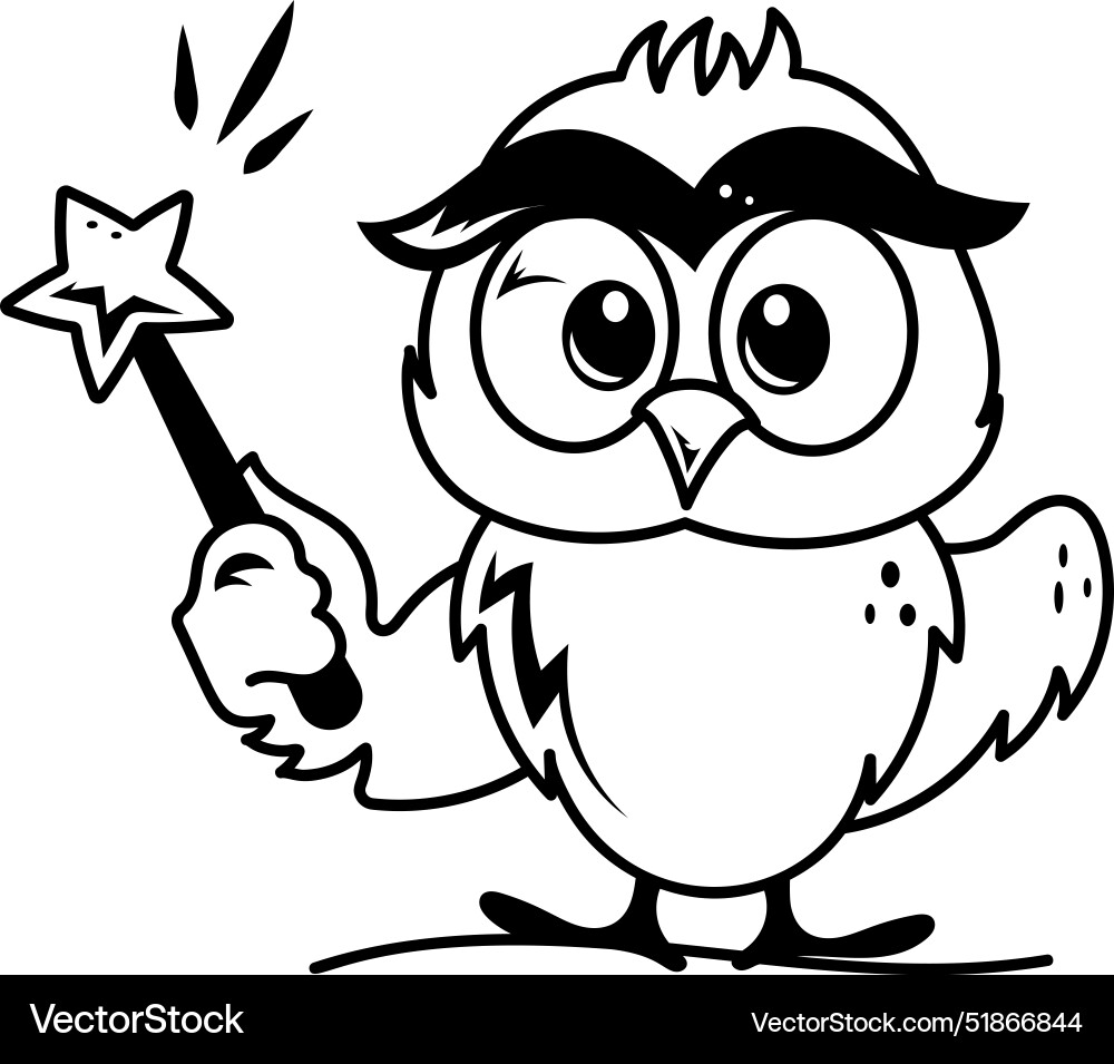 Spell owl Royalty Free Vector Image - VectorStock