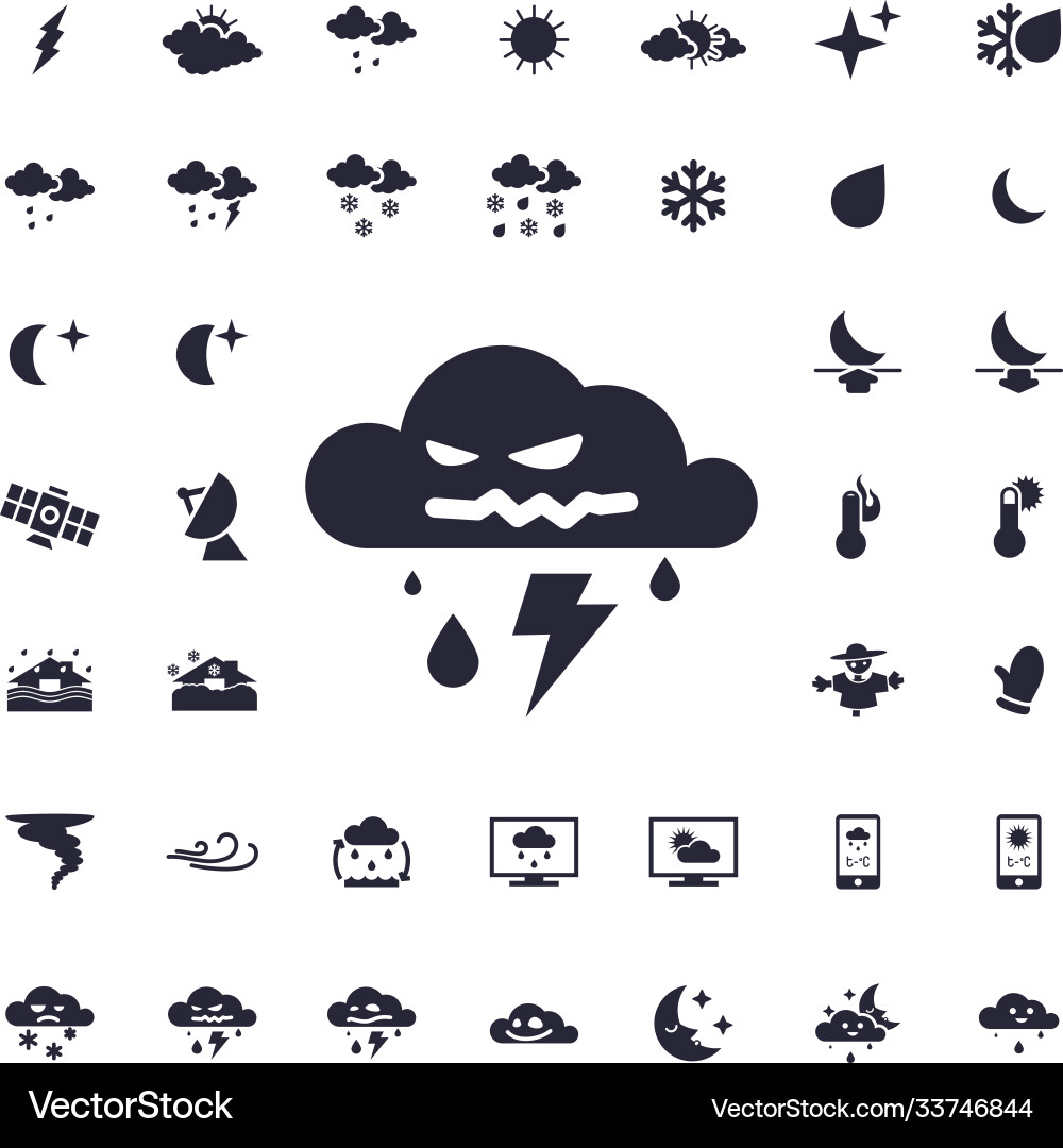 Storm icon Royalty Free Vector Image - VectorStock