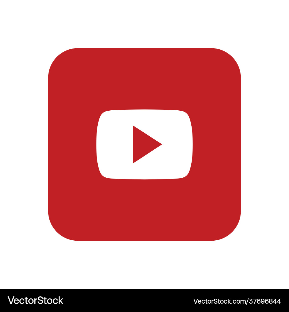 Youtube emblem Royalty Free Vector Image - VectorStock