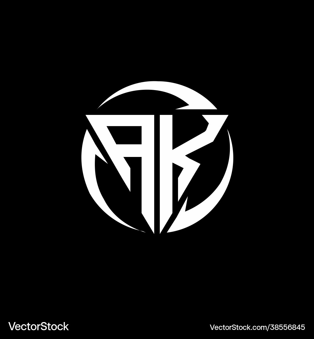 Ak logo monogram design template Royalty Free Vector Image