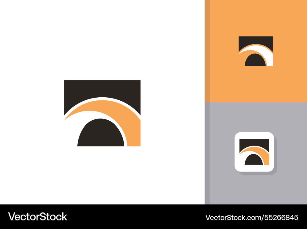 Modern bridge logo Royalty Free Vector Image - VectorStock