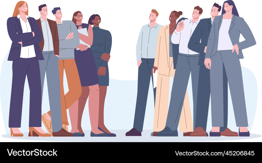 Opposition teams and business rivals Royalty Free Vector