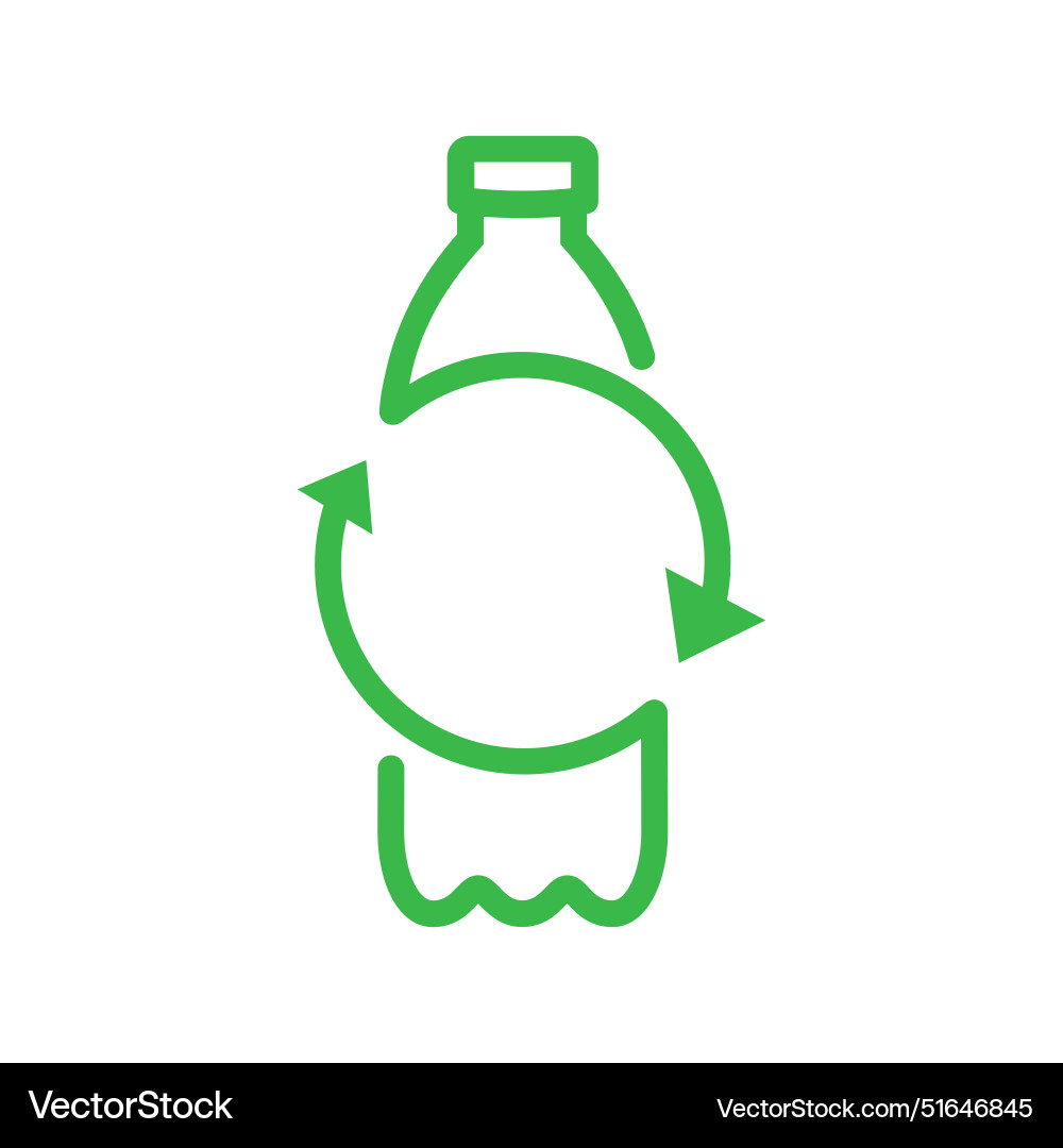Recycle bottle icon and with symbol Royalty Free Vector