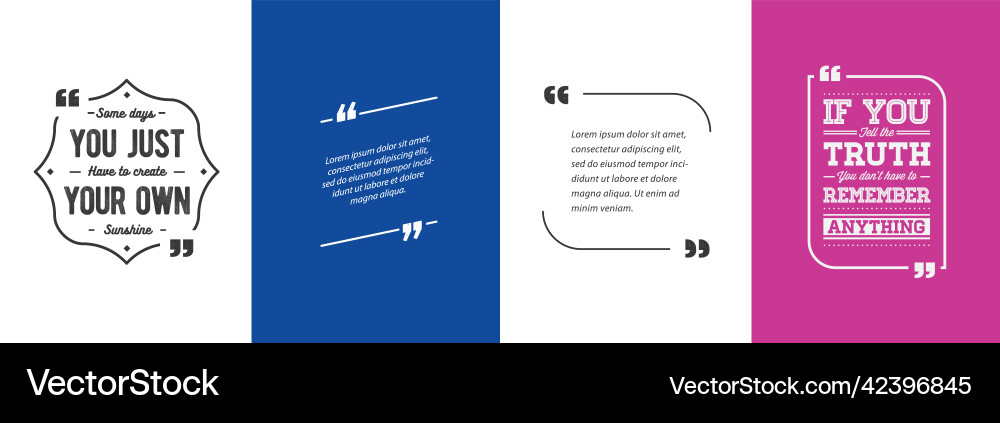 Remark quote template bubble set Royalty Free Vector Image