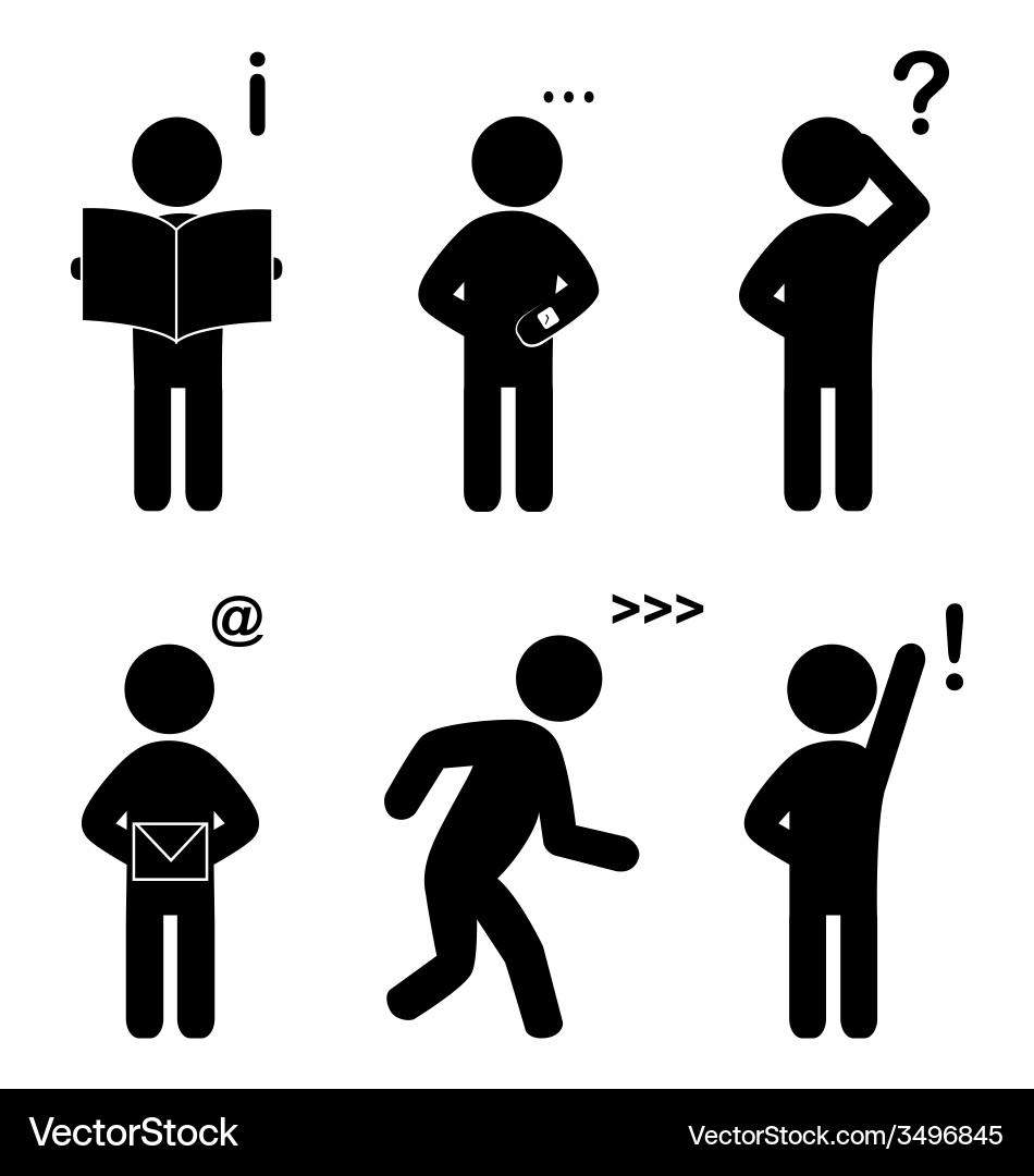 Situations icons Royalty Free Vector Image - VectorStock