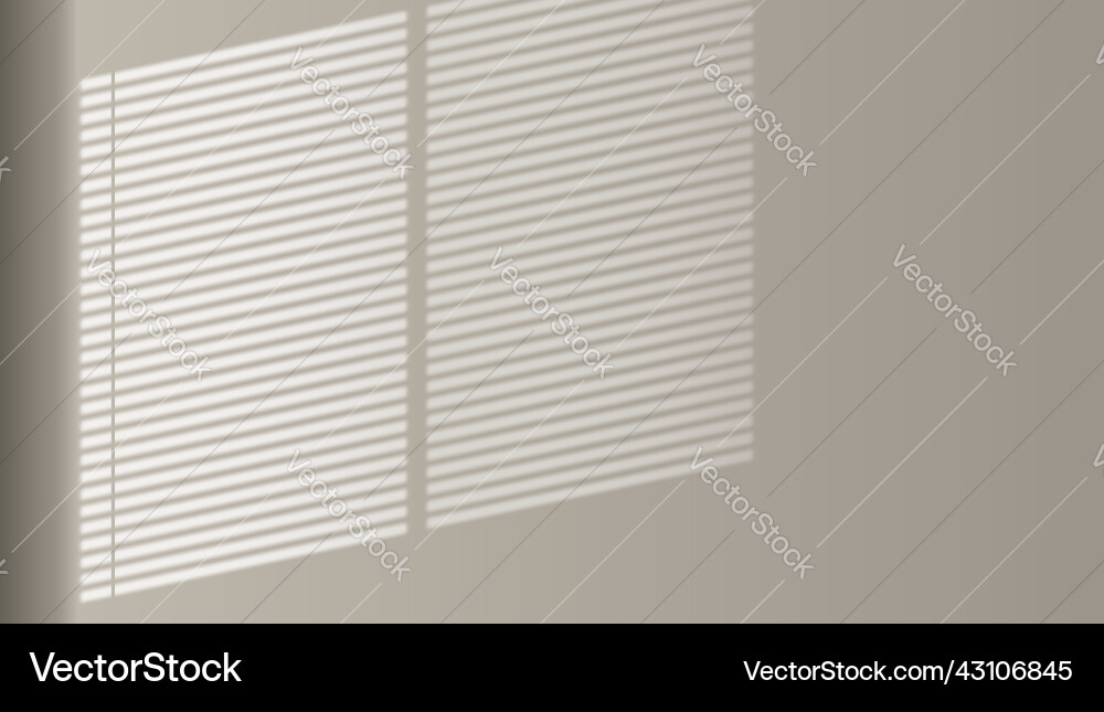 Window blinds shadow on wall Royalty Free Vector Image