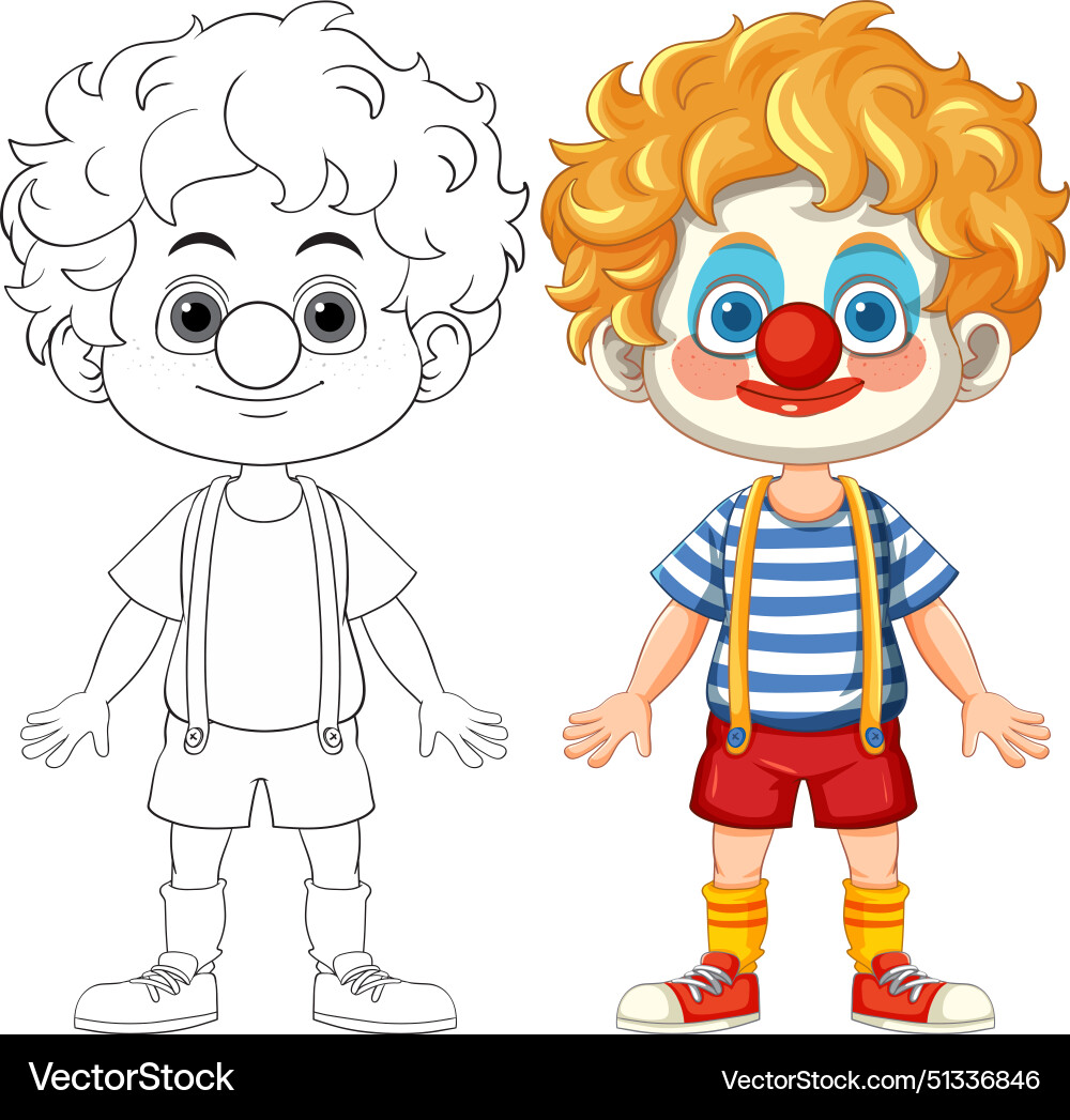 A cheerful clown with vibrant colors Royalty Free Vector