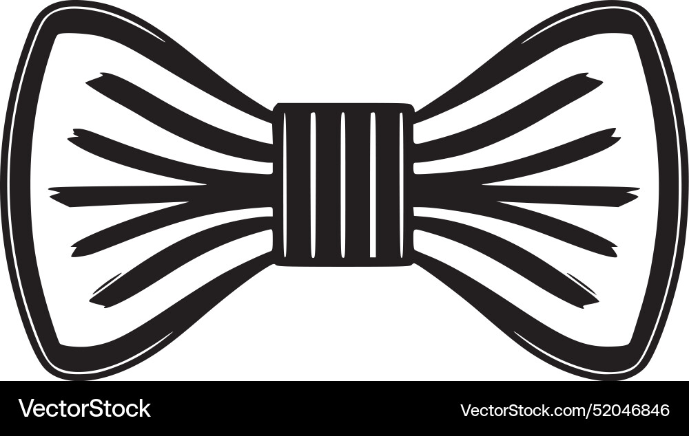 Bow - black and white isolated icon Royalty Free Vector