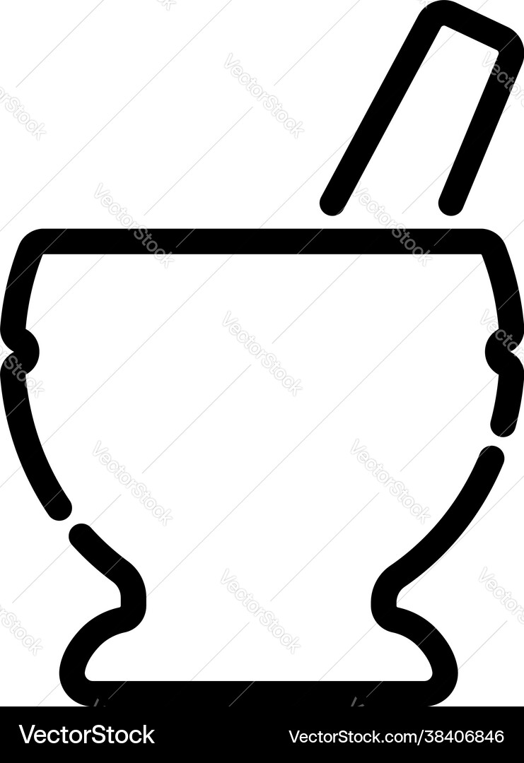 Icon chemistry mortar Royalty Free Vector Image