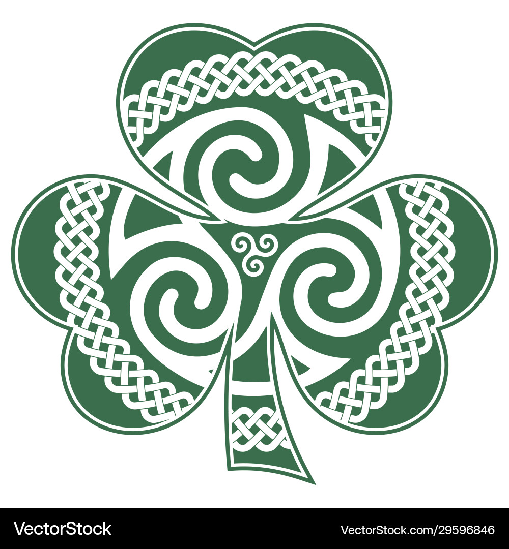 Irish celtic design in vintage retro style Vector Image