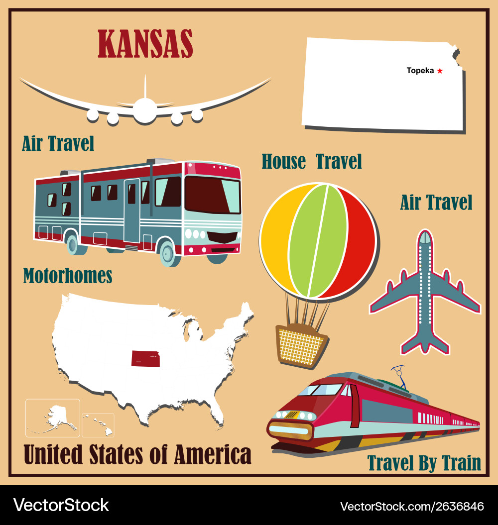 Kansas Road Map Royalty Free Vector Image - VectorStock