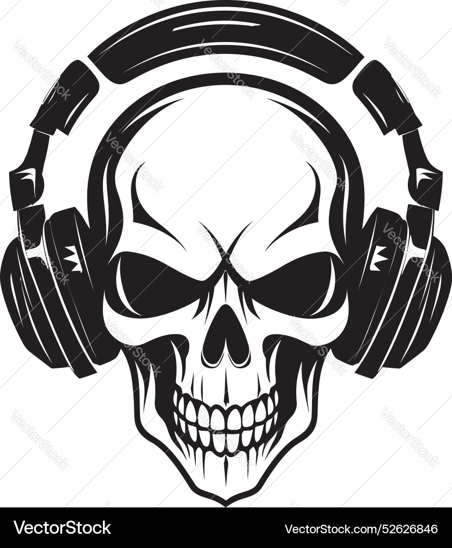 Melodic marrow logo design with headphone wearing Vector Image