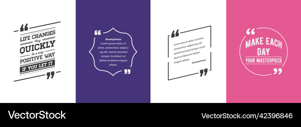 Remark quote template bubble set Royalty Free Vector Image