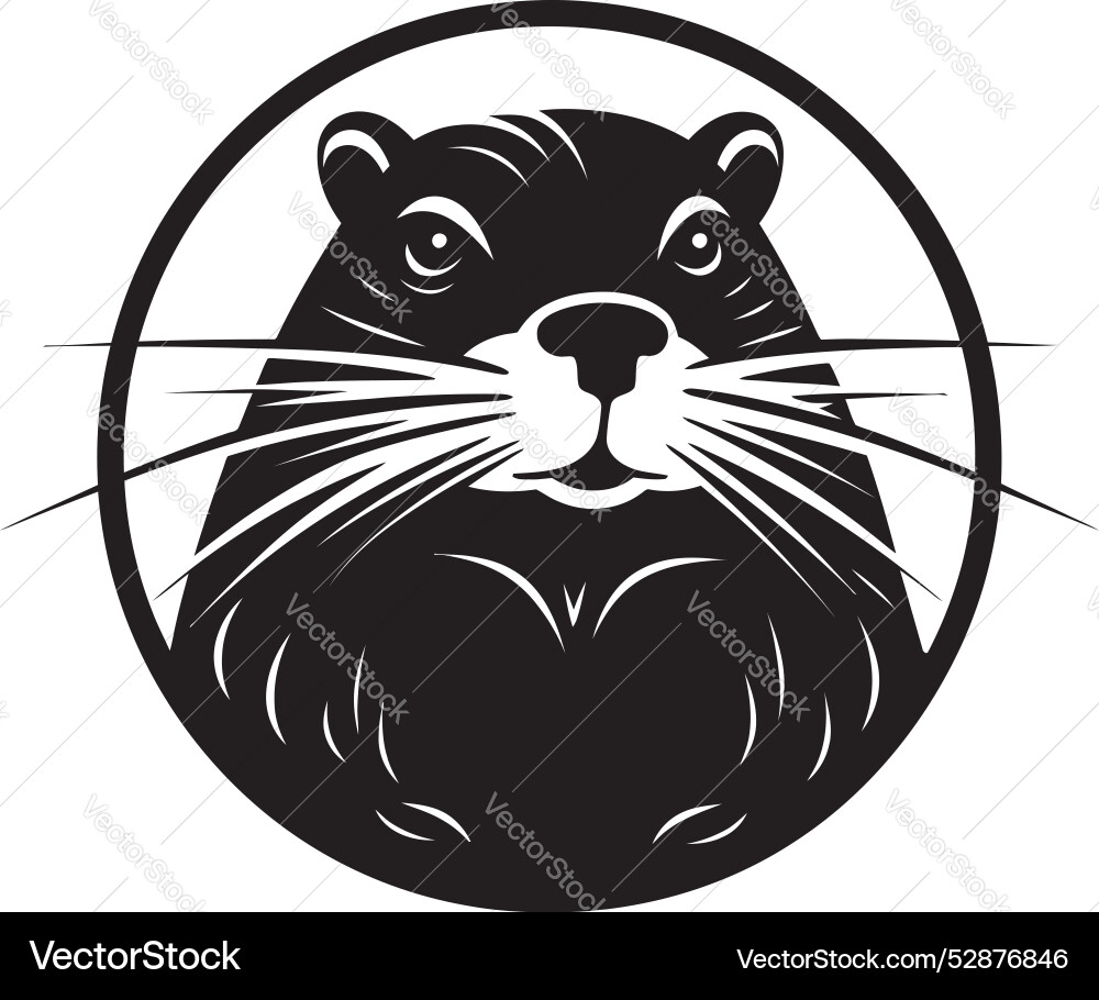 Tribal beaver heraldry dynasty mark Royalty Free Vector