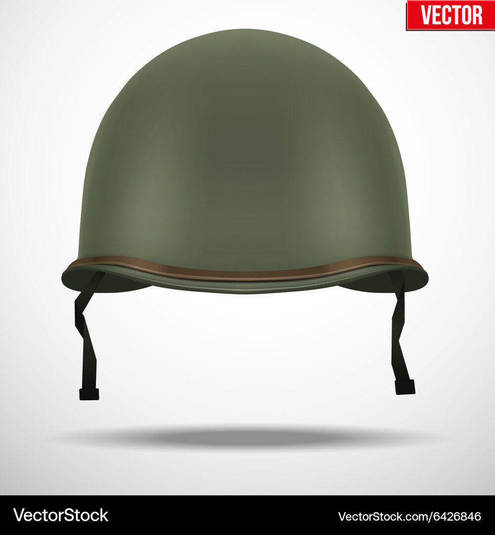 World War II US M1 Helmet – Royalty-Free Vector | VectorStock