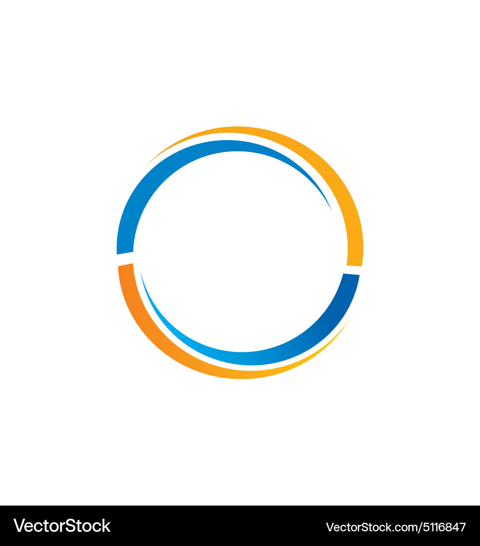 Circle rotation color logo Royalty Free Vector Image