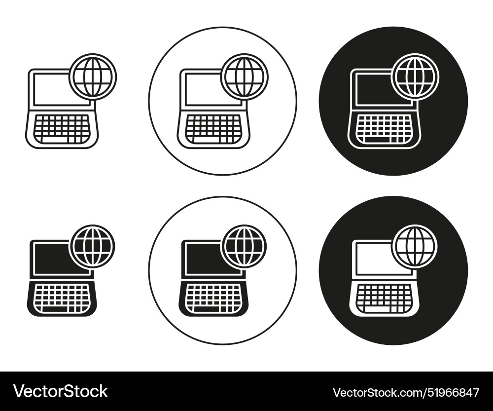 Digital marketing linear art icon set Royalty Free Vector