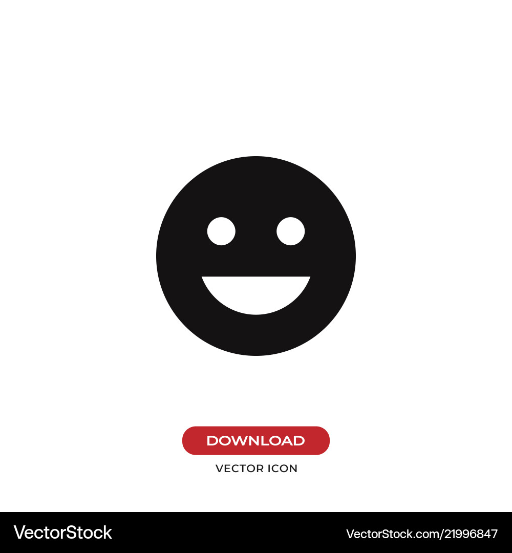 Good mood emoticon icon Royalty Free Vector Image