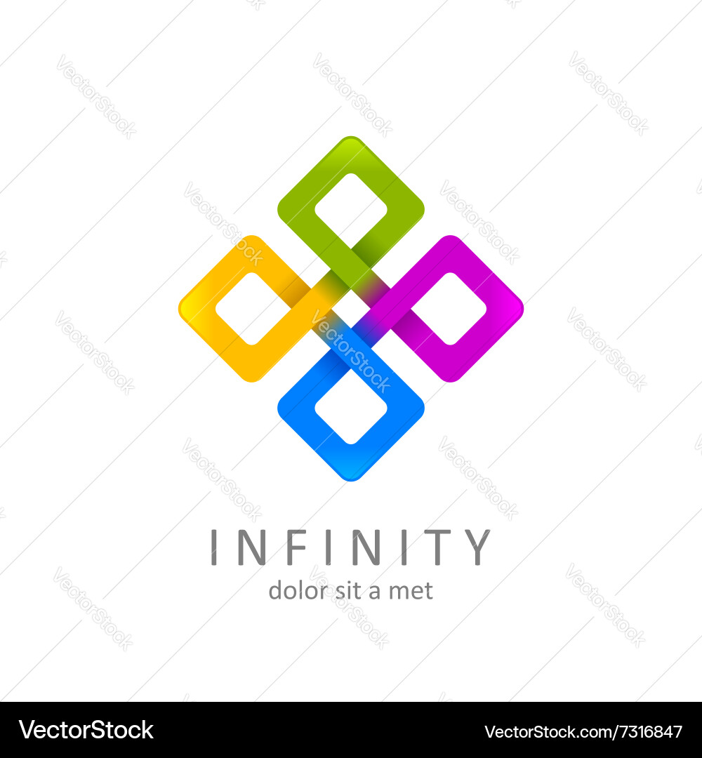 Infinity Loop Logo Template Royalty Free Vector Image