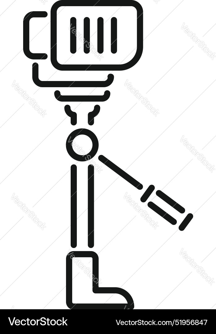 Professional camera standing on tripod Royalty Free Vector
