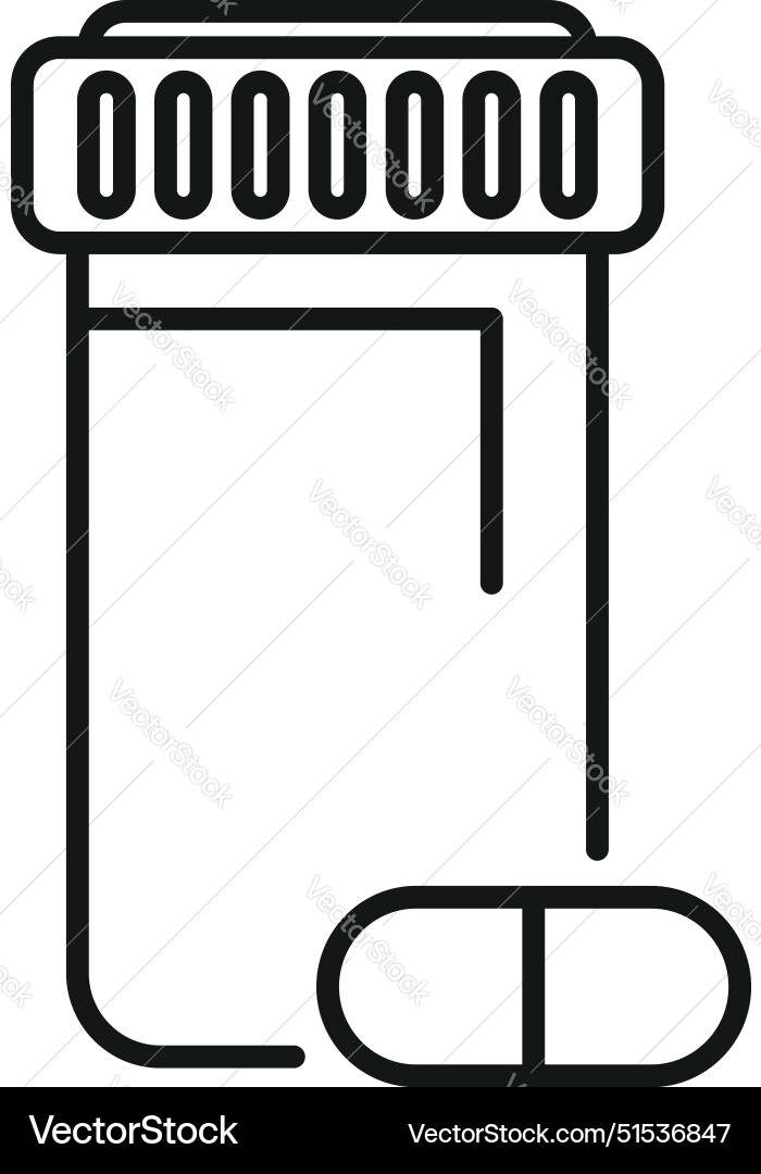 Taking prescription medication from pill bottle Vector Image