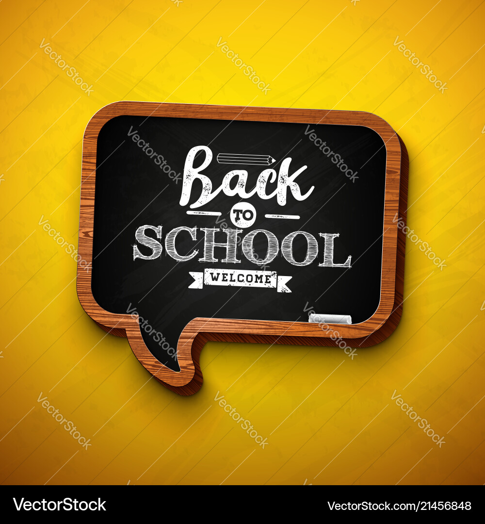 Back to school design with chalkboard Royalty Free Vector