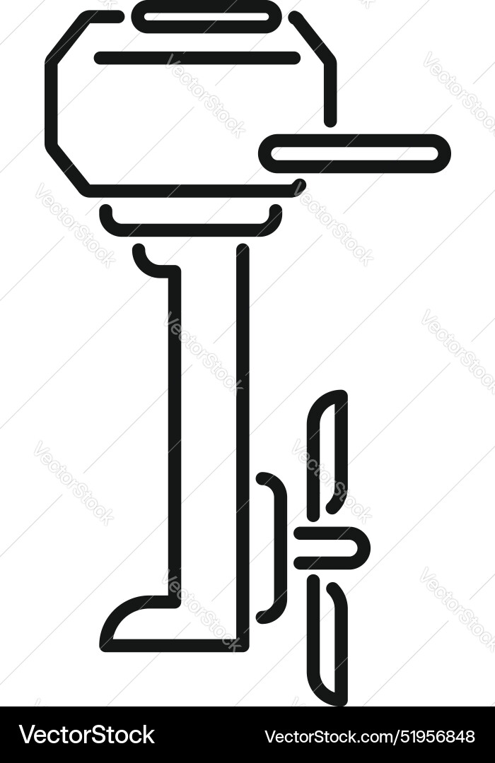 Boat motor using propeller for propulsion Vector Image