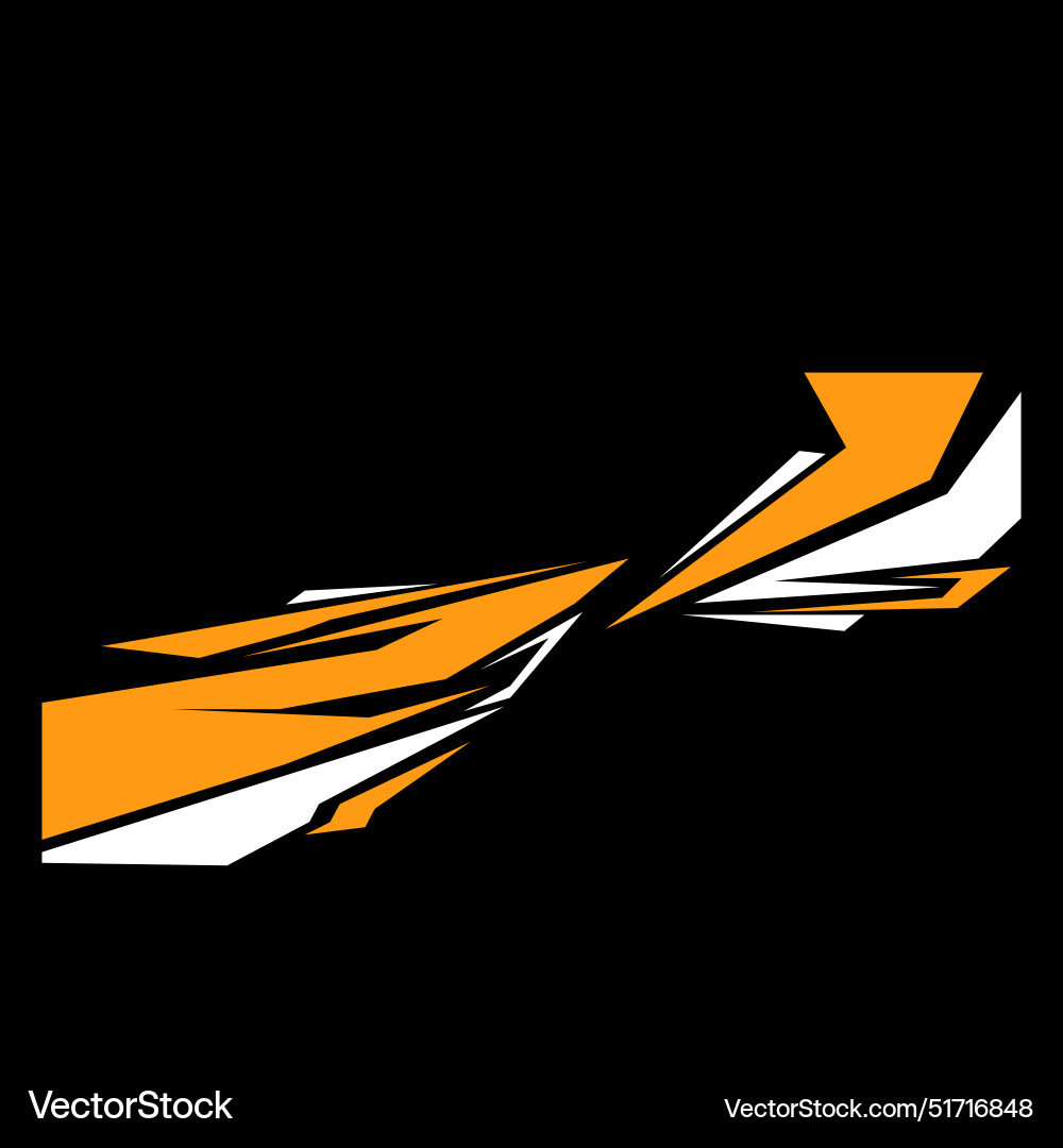 Car body template sticker design Royalty Free Vector Image