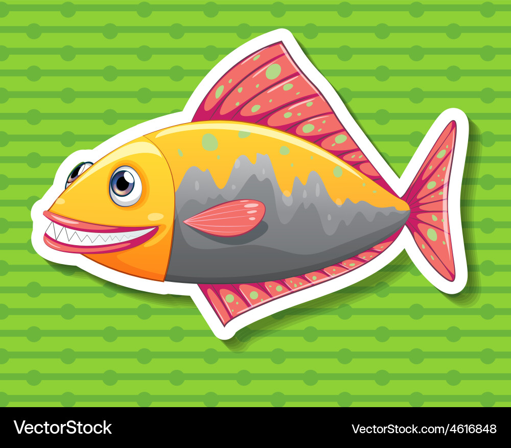 Happy fish Royalty Free Vector Image - VectorStock