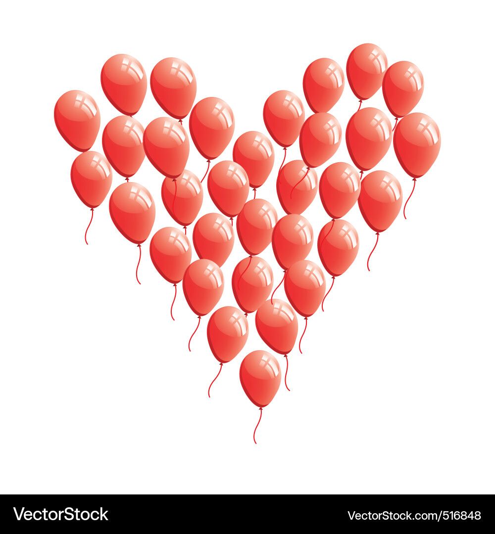 Heart balloon Royalty Free Vector Image - VectorStock